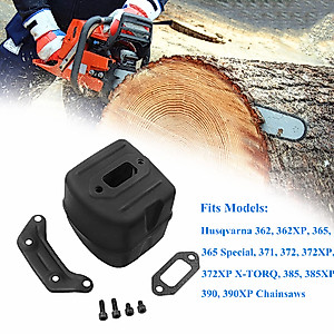 AILEETE 544029501 Exhaust Muffler Bracket Gasket Screw Kit for Husqvarna 362 362XP 365 371 372 372XP 385 385XP 390 390XP Chainsaws, Replaces 503765301 544029702