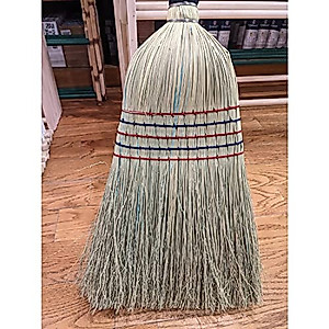 Lehman's Amish-Made Barn Broom - Large Authentic Corn Straw Broom with Hardwood Handle, Natural, 57 inches