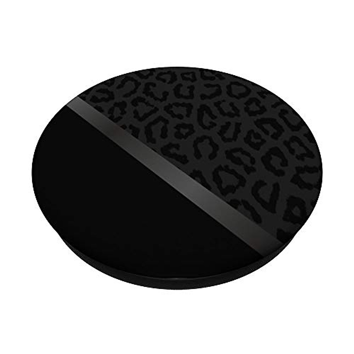 Night Black Leopard Pattern Gray Animal Print - Pop Socket PopSockets PopGrip: Swappable Grip for Phones & Tablets