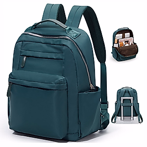 VENATIN Backpack for Women,Waterproof Computer Backpack Purse for Women,Fashion Small Travel Backpack,Work Backpack Fits 15.6 inch Laptop,Peacock Blue