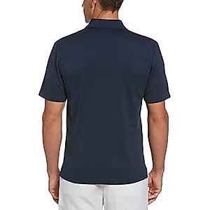 Cubavera Men's Essential Textured Performance Polo Shirt, Dress Blues, X-Large