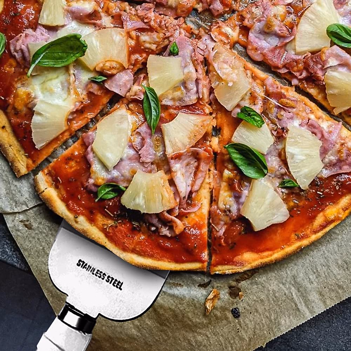 PowerKing Classic Double Heart Design Cake Knife and Server Set, Wedding Supplies-Stainless Steel Cake Knife and Server Set for Wedding, Birthday, Anniversaries (Double Heart)