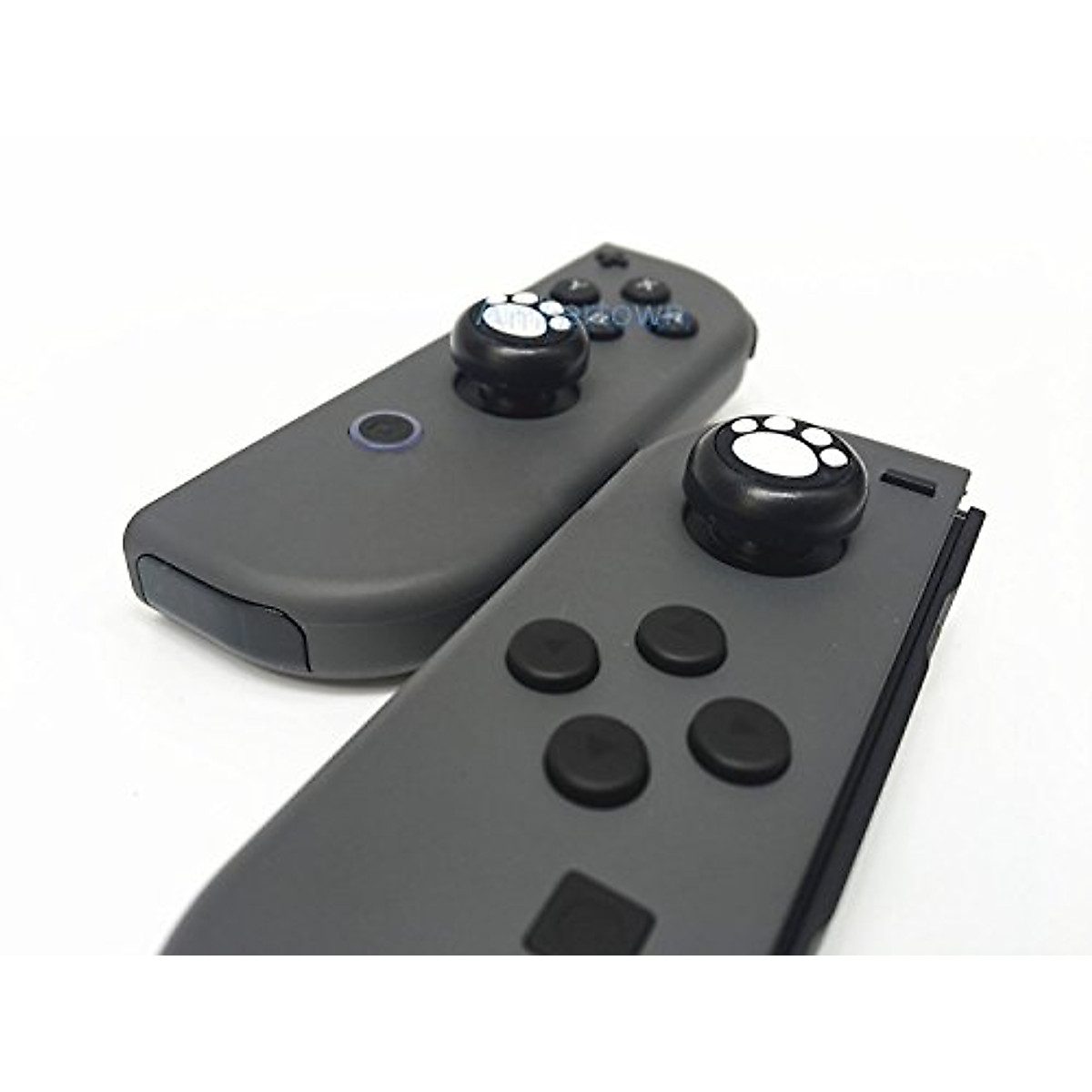 Ambertown 2 x Silicone Analog Controller Thumb Stick Joystick Grips Cap for Nintendo Switch NS/Switch Lite Controller Joy-Con ThumbStick Cute Cat Paw Claw (White)