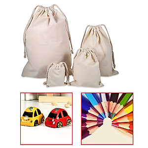 Tyenaza Eco-Friendly Cotton Storage Sack, Large Drawstring Bag for Home Organization and Travel Purposes (15 * 20cm)