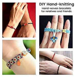 Xximuim Wooden Jig Bracelet Maker, Adjustable Paracord Jig Bracelet Maker U Shape Wooden Frame Bracelet Jig Kit DIY Wristband Rope Knot Braided Fixing Tools