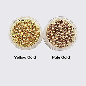 INSPIRELLE 120pcs 5mm Long-Lasting Pale Gold Plated Brass Rondelle Beads Round Metal Loose Connector Beads Metal Spacer Smooth Beads for DIY Bracelet Jewelry Making