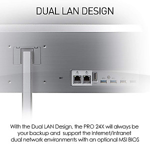 MSI PRO 24X 10M-223US AIO 23.8" FHD IPS-Grade, Intel Core i7-10510U, 16GB DDR4 RAM, 512GB SSD, 1TB HDD, 802.11ac WiFi, BT 5.1, Windows 10 Home