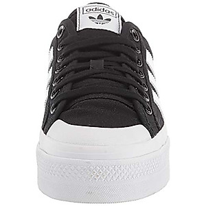 adidas Originals Women's Nizza Platform, Black/White/White, 7.5