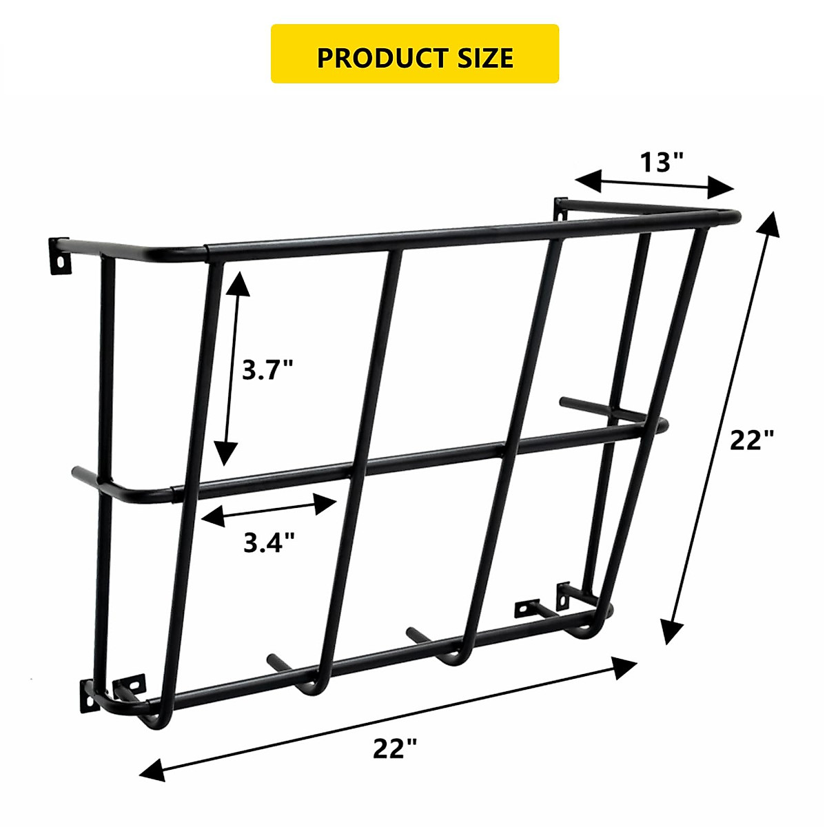TMEE Hay Feeder Goat Rack Horse Sheep Wall Mount Feeder Heavy Duty Galvanized Steel Hay Basket for Cattle Cows Livestock in Farm