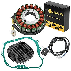 Caltric Stator & Gasket & Regulator Compatible with Kawasaki Lakota Sport 300 Kef300 Kef-300 2001-2003