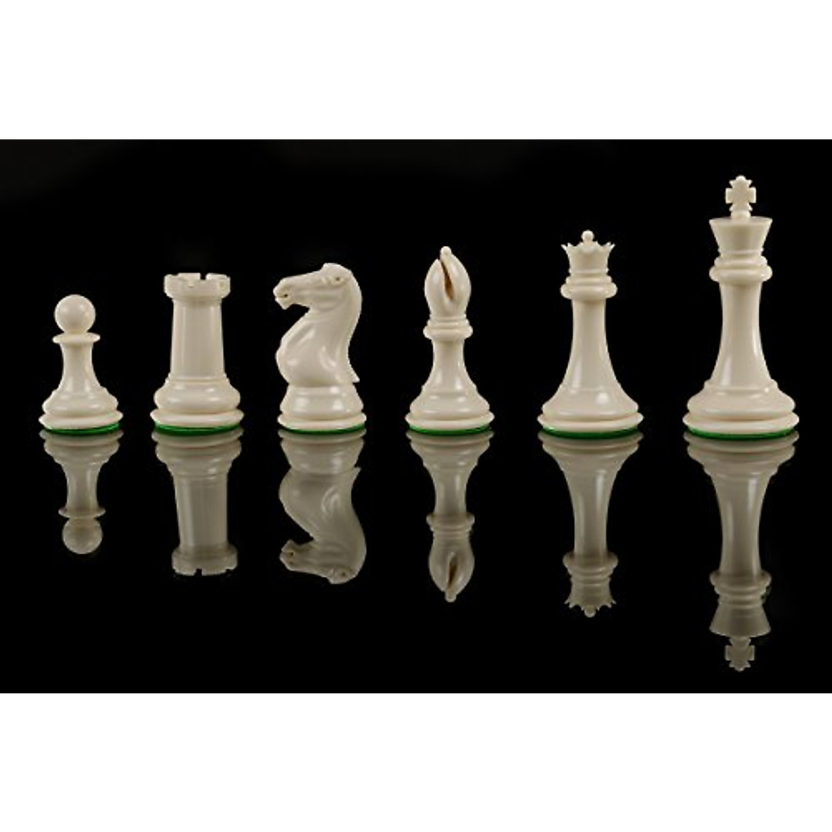 4X Quadruple Weighted Chess Pieces Only by Chess Geeks - Tournament Classic Staunton - Super Heavy Weighted Pieces - 32 Pieces + 2 Extra Queens - Weight 3.7lb - King 4.2" Tall - Best Chess Set Ever