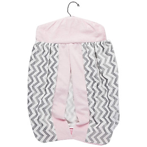 Baby Doll Bedding Minky Chevron Diaper Stacker, Pink