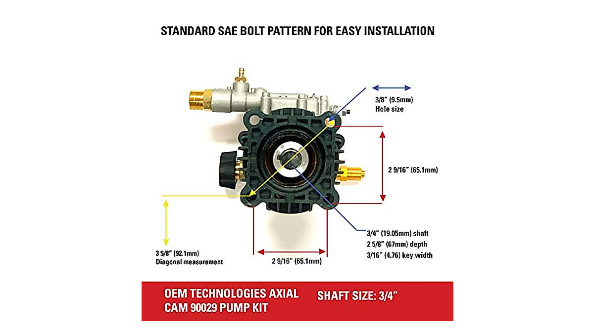 OEM 90029 Pressure Washer Pump Kit: 3400 PSI, 2.5 GPM