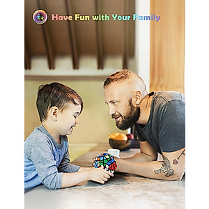 Megaminx Cube, Roxenda 3x3x3 Pentagonal Speed Cube Dodecahedron Magic Cube Puzzle Toy (Black)