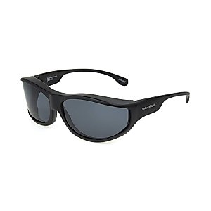 Dioptics Solar Shield Andes Fits Over Sunglasses Polarized Wrap, Black, 54 mm
