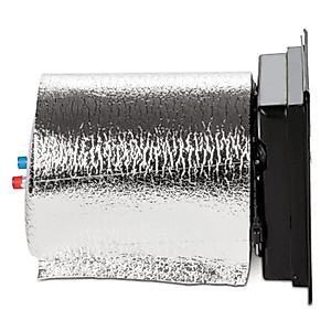 Dometic WH-6GEA RV Gas and Electric Water Heater - 12 Volt 6 Gallon Silver Burner-Quick Heating Burner System for Indoor Installation