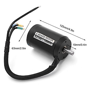 EVTSCAN 190kv Brushless Motor for Electric Mountain Bike for Electric Skateboard 5kw Glues Filled(8mm Round Shaft)