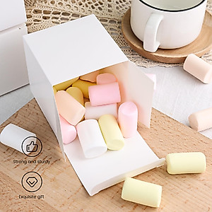 VGOODALL 50PCS Small Gift Boxes, 3 x 3 x 3 Inch White Favor Box Candy Treat Boxes Gift Boxes for Birthday Party Wedding