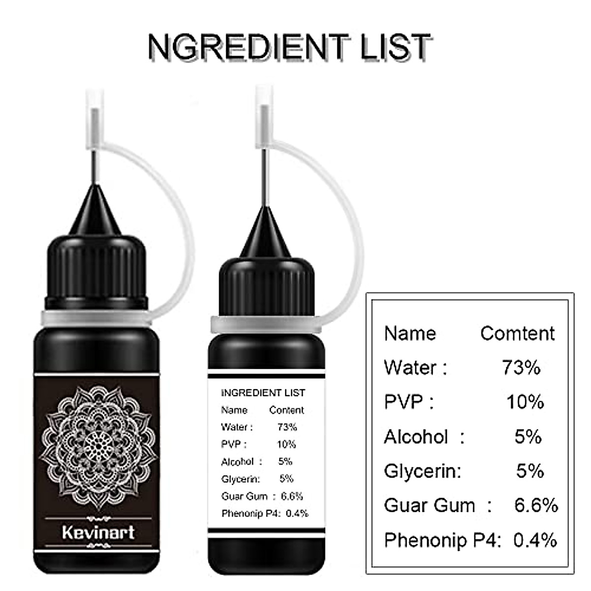 Temporary Tattoos Kit Black Tattoo Kit 4 Bottles 1 Oz Temp Tattoo Kit Semi Permanent Freehand Ink/Gel with 60 Adhesive Stencils for Women Men Kids Boys Body Art Painting Decor Supplies