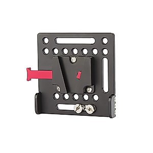 Nitze V Mount Plate, V-Lock Battery Mounting Plate with 1/4" Screws and Multiple Threaded Holes - N21B