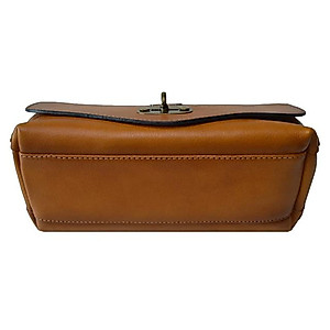 Pratesi Leather, Leather Bag for Woman Castel Del Piano Clutche in cow leather - Bruce Mustard