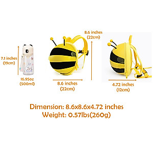 Baby Backpack with Leash for Toddler,Small Bee Backpack for kids,Anti Lost Bag