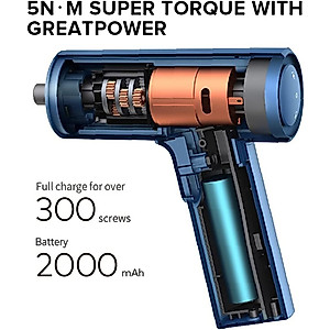 HOTO Cordless Screwdriver Set with Storage Bag, 3.6V Electric Screwdriver Rechargeable USB-C, 5 N.m Torque, 2000mAh Battery, LED Light & 10 Pcs Bits for Furniture/Electrical Repairs, Dazzling Red