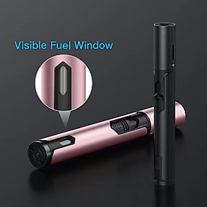 Torch Lighters, Candle Lighters 2 Pack, Butane Lighters, Multipurpose Windproof Butane Refillable Gas Torch Lighter, Jet Flame Mini Torch Lighter for Grills, Fireplaces, Camping. (Butane Not Included)