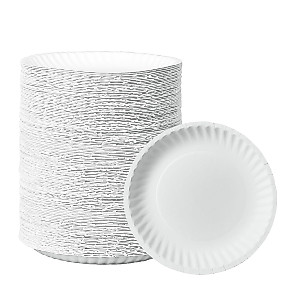 Comfy Package, [500 Pack Disposable Paper Plates - Decorative Craft Paper Plates - Large (6 Inch - 500 Count)