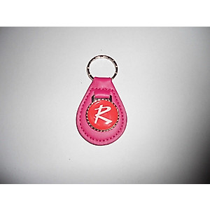AMC RAMBLER R LOGO LEATHER KEYCHAIN - MAGENTA