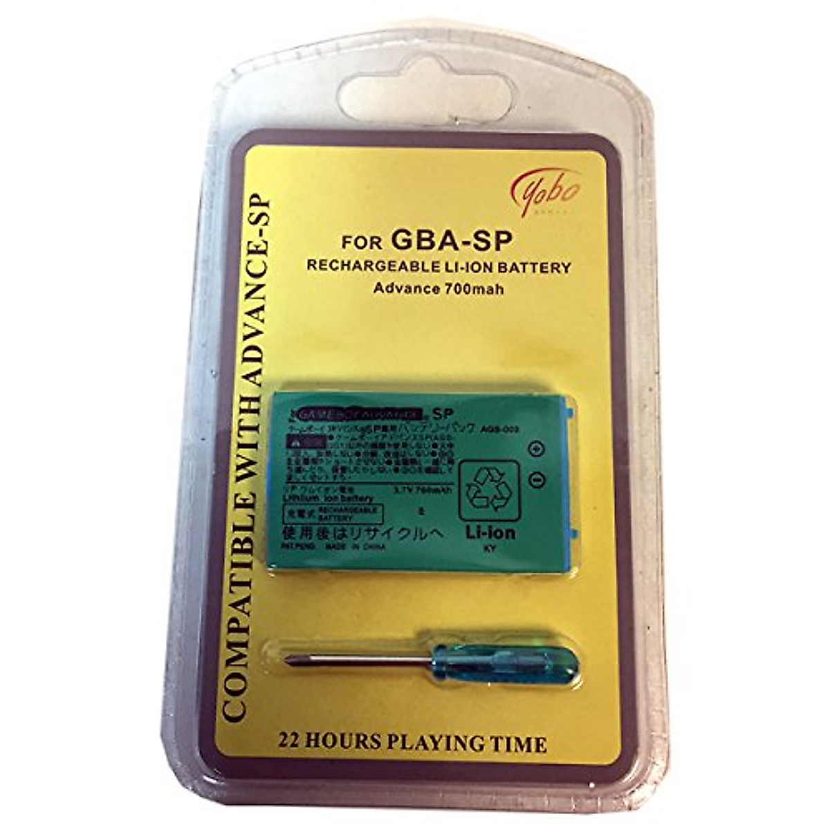 Gameboy Advance SP Rechargeable Battery with Tool Kit