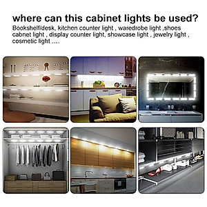 10ft 60 LED Under Cabinet Lighting Kit for Kitchen,Cupboard,Showcase,2400lm,6000K White