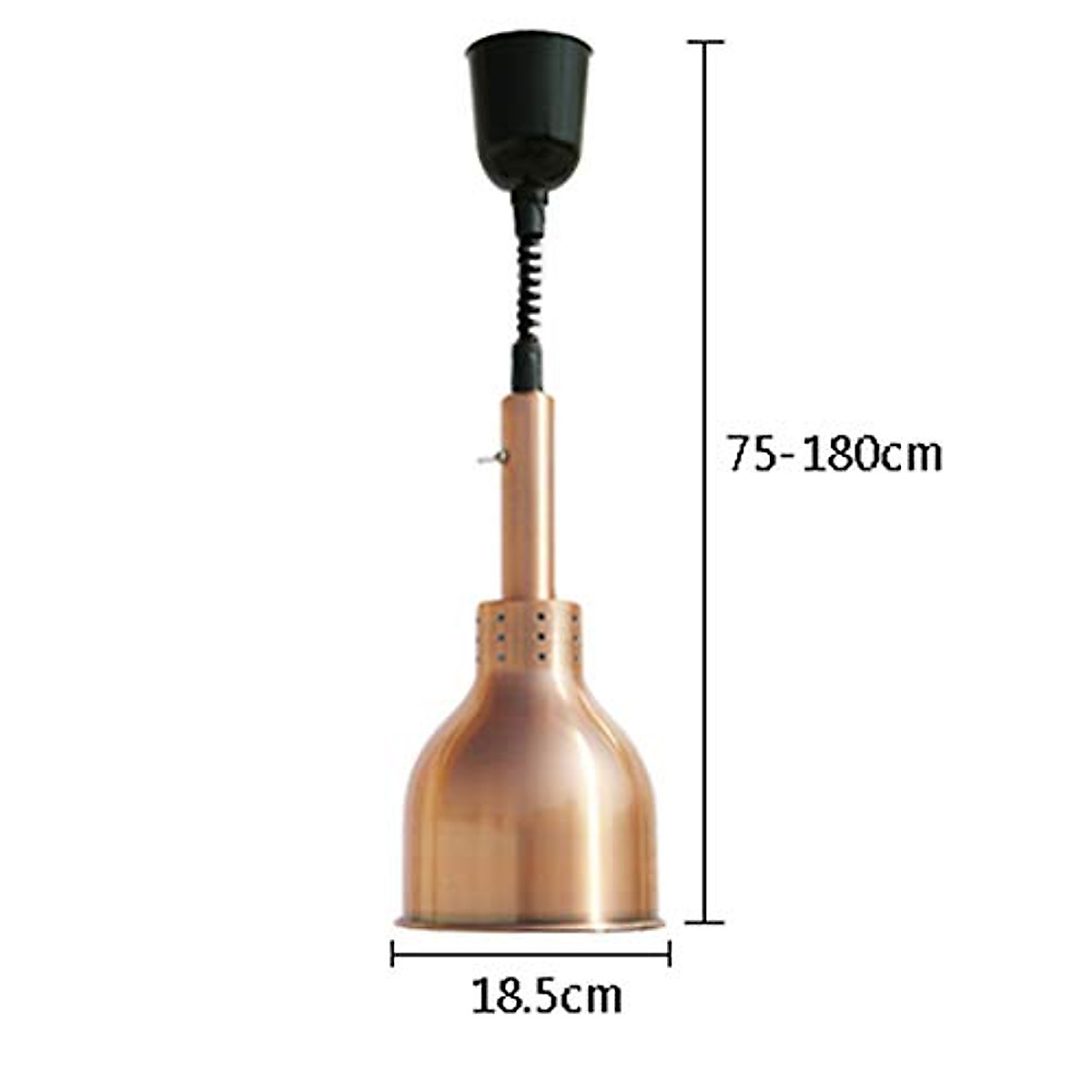 Commercial Heat Lamp Food Warmer, Buffet Heating Light for Keep Food Warm Food Heating Lamp with 250W Infrared Bulb Restaurants Kitchen Equipment Hanging Chandelier Telescopic