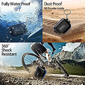 Waterproof Airpod Pro Case,Waterproof Up to 3 Feet,PC+TPU Material,Compatible Wireless Charging for Airpods Pro Case,Case Waterproof with Keychain(Opacity Black&Blue)