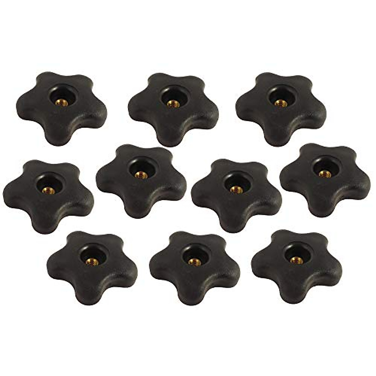 Taytools 770818 Lot 10 Each 3/8 16 Female Thread Star Knobs 2.25 inch Diameter with Through Insert