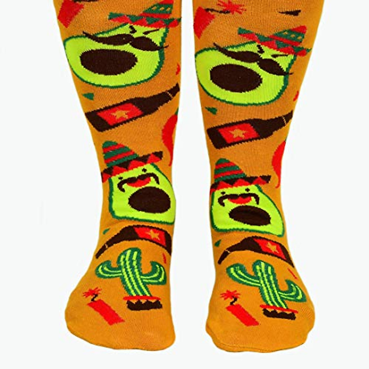 Clover Company Fun Novelty Sock - Avocado Saver - Gift for Teenage Girls, Boys, Men, Women - Birthday, Stocking Stuffer, Secret Santa, Cute Cool Fun Weird Stuff, Yellow, One Size