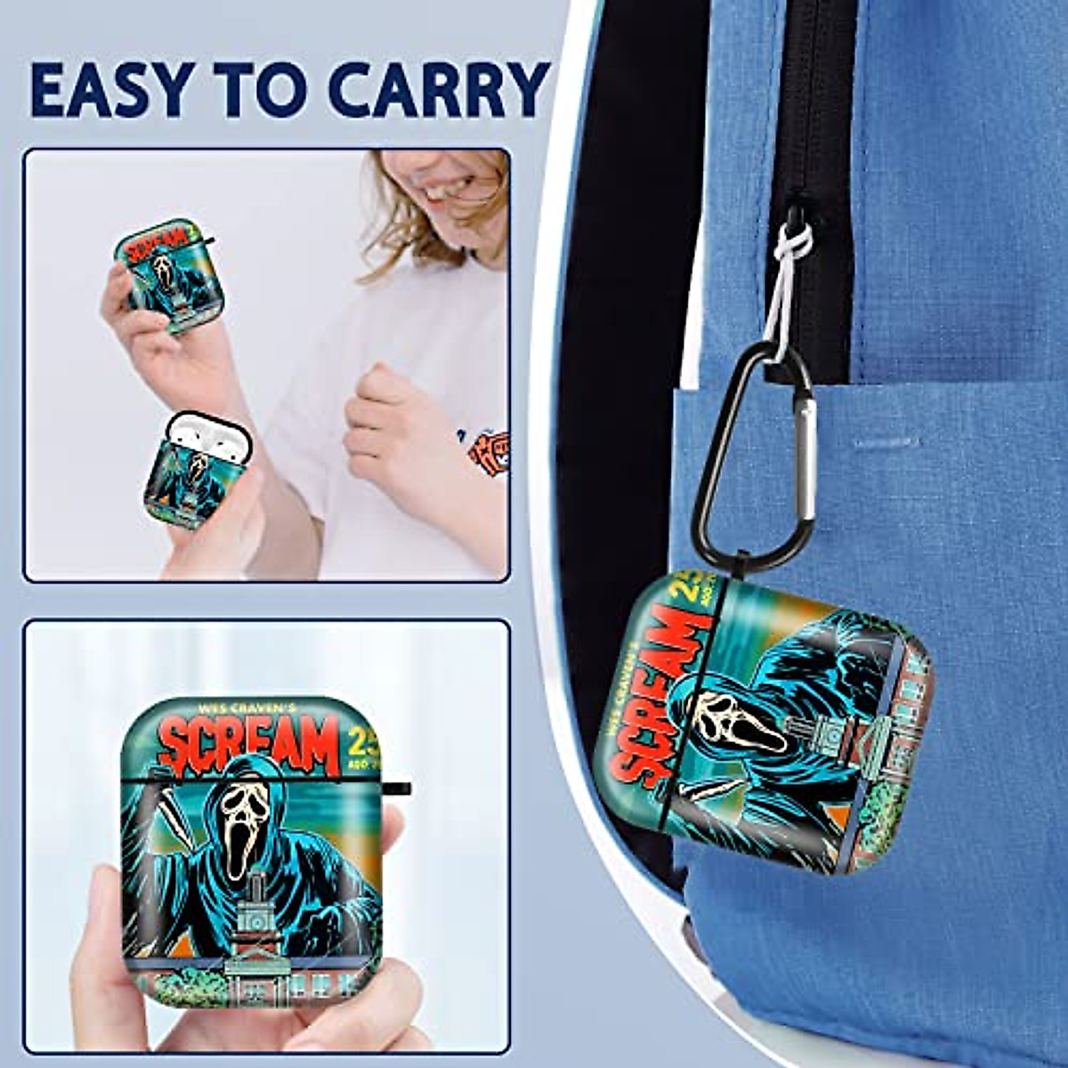 Ulirath Green Skeleton for AirPod 1/2 Case Skull Funny Fun Design Cases Scary Cute for AirPods Air Pods 1st and 2nd Theme Skeleton Cover Cases Skin for Boys Girls Kids