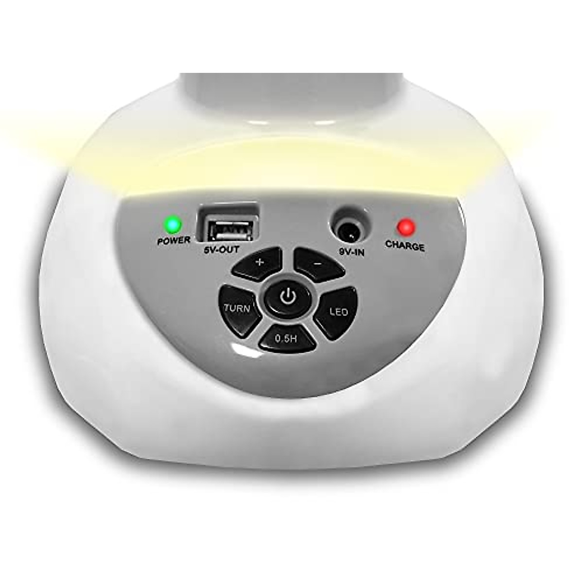 Technical Pro Portable 12 inch Rechargeable Oscillating Tabletop Fan with LED Night light and Powerbank.