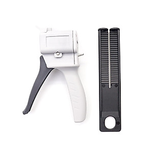 Dispensing gun AB glue gun 50ml two-component glue gun 1:1 epoxy glue gun dispensing gun, suitable for 1:1double cartridges, with 8pcs mixing nozzle