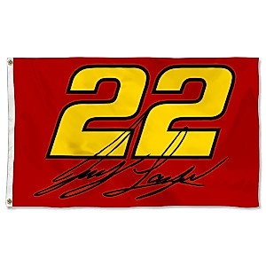 Bayyon Checkered Flag Joey Logano #22 Flag Banner 3x5Feet for Car Fans with Brass Grommets