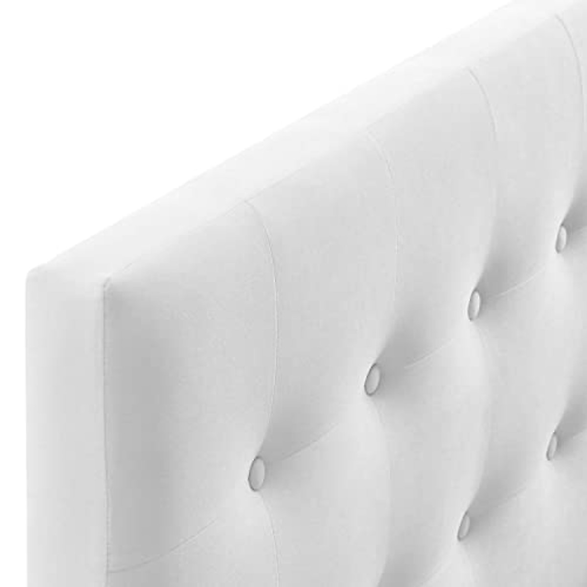 Modway Emily Full Biscuit Tufted Performance Velvet Headboard, White