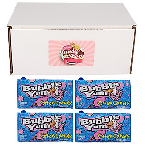 SECRET CANDY SHOP BUBBLE YUM Bubble Gum (Cotton Candy) (Pack of 4. Total 40 Gum Pieces)