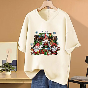 Christmas Iron On Transfers Christmas Decor Iron On Patch Snowman Letter Heat Transfers Vinyl Xmas Truck Sticker for T-Shirt Heat Transfer Fashion Appliqued DIY Decor Craft Party Supplies 6PCS