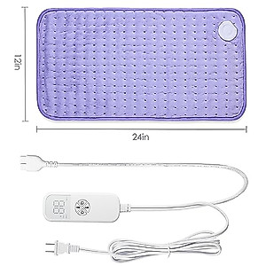 Heating Pad for Back Pain Cramps Relief - Electric Heating Pad for Neck/Shoulder/Muscle Pain - 6 Heat Settings, Auto Off, Moist Heat Options, Machine Washable, Christmas Gifts for Women,Mom,Sister -XL