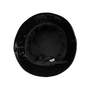 C.C Women's All Season Foldable Waterproof Rain Bucket Hat, Black