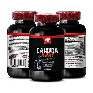 Aloe Vera Leaf, oregano oil capsules - CANDIDA AWAY COMPLEX - gut flora complex standard process, wormwood vitamin, wormwood supplement capsules, Black Walnut Hulls Powder - 2 Bottle 120 Capsules