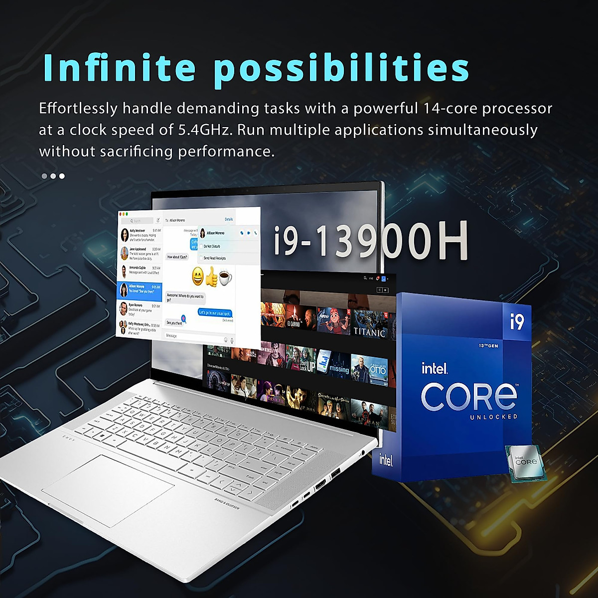 HP Envy 16" WQXGA Touchscreen Business Gaming Laptop, Intel Core i9-13900H, NVIDIA RTX 4060 8G, 64GB DDR5 RAM, 4TB PCIe SSD, Backlit Keyboard, B&O Audio, 5MP Camera, Silver, Win 11, 32GB USB Card