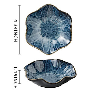 C&Xanadu Ring Holder, Leaf Shape Decorative Earring Stand, Jewelry Tray, Key Bowl, Trinket Dish for Women Birthday Gifts, Great Gifts for Friends, Leaf Blue