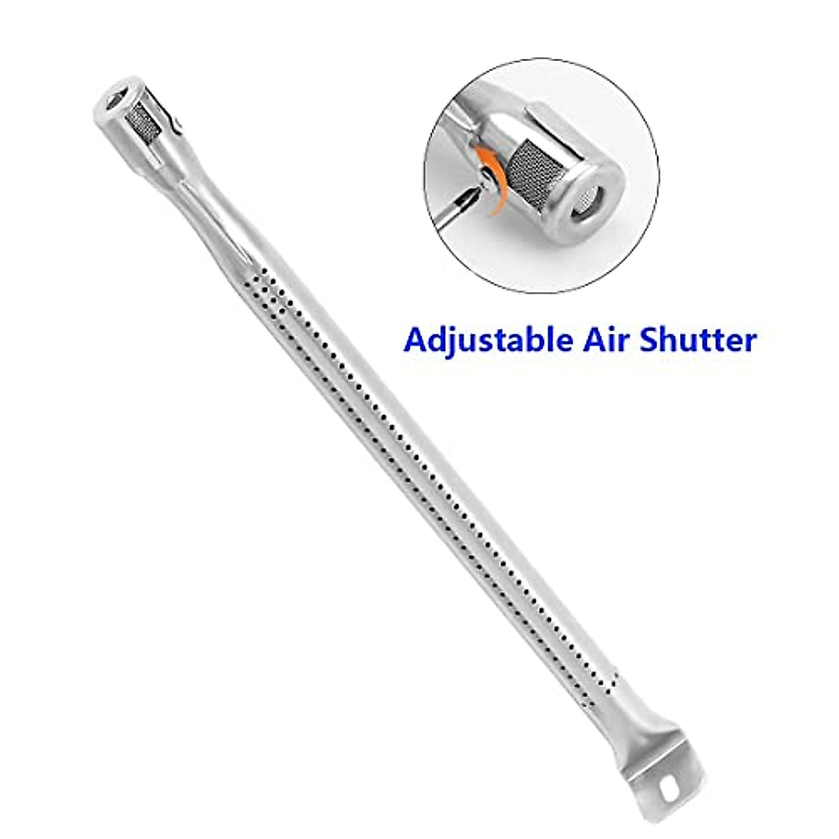 Dongftai SH700A (4-Pack) 16 1/8" Stainless Steel Heat Plates and 17" Burners Replacement for Napoleon Rogue Series, Prestige 500 Propane Grills