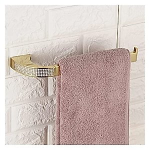 Towel BAR Rack Towel Rail for Bathroom,Copper Crystal Toilet Towel Rail Rack,Towel Holder Bathroom Hand Towel Holder Hanger Wall Hanging Kitchen Towel Bar Storage Shelf